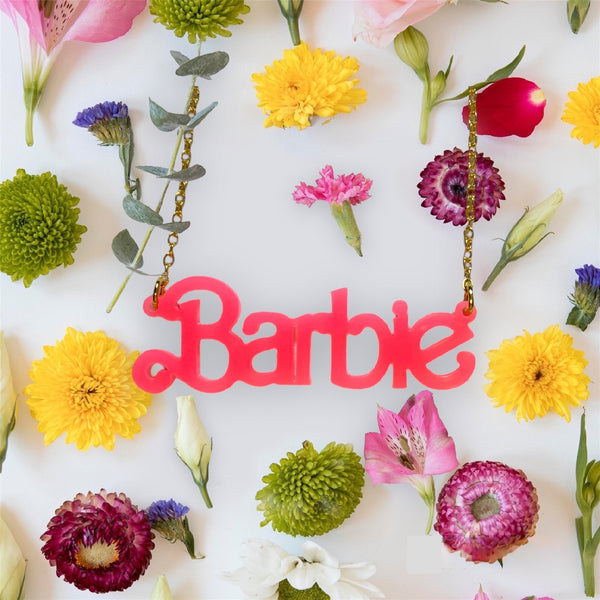 Pink Barbie word necklace – Dolly Loves PolkaDot