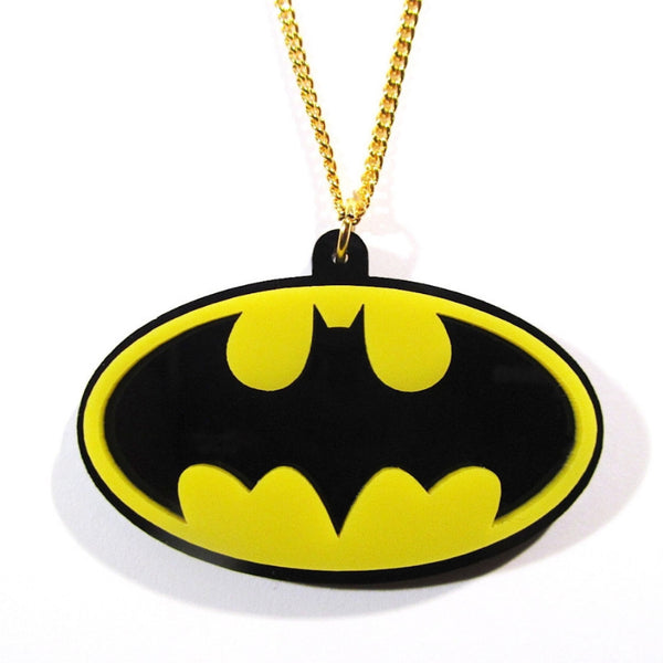 Batman Insignia Acrylic Necklace – Dolly Loves PolkaDot