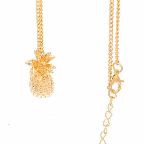 Delicate Golden 3D Whole Pineapple Pendant Necklace – Dolly Loves PolkaDot