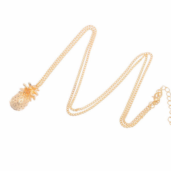 Delicate Golden 3D Whole Pineapple Pendant Necklace – Dolly Loves PolkaDot