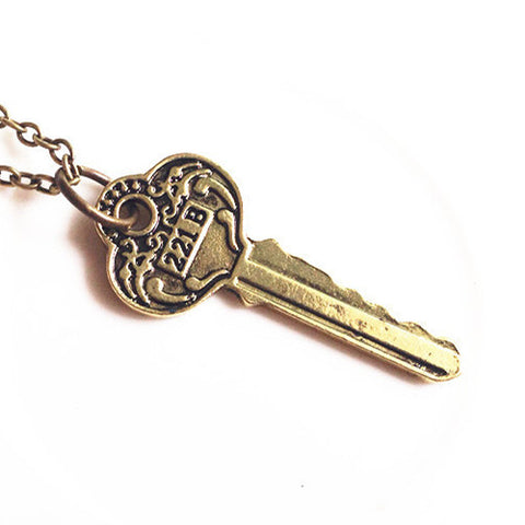 Sherlock 221B Baker Street Faux Vintage Key Necklace – Dolly Loves PolkaDot