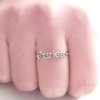 'Fearless' Fierce Gold Tone Ring – Dolly Loves PolkaDot